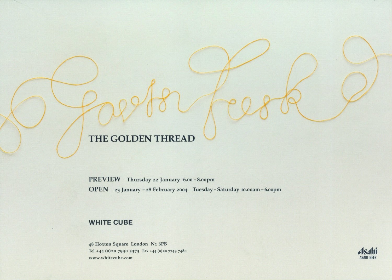 Gavin Turk: The Golden Thread